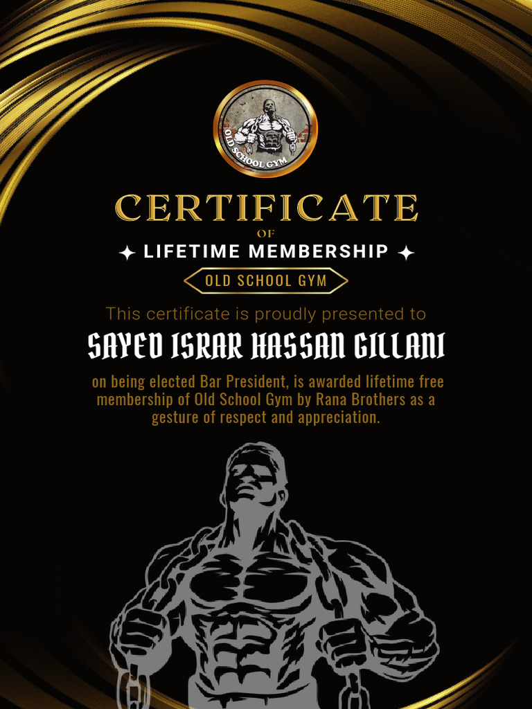 Sayed Israr Hassan Gillani Life Time Membership | PDF
