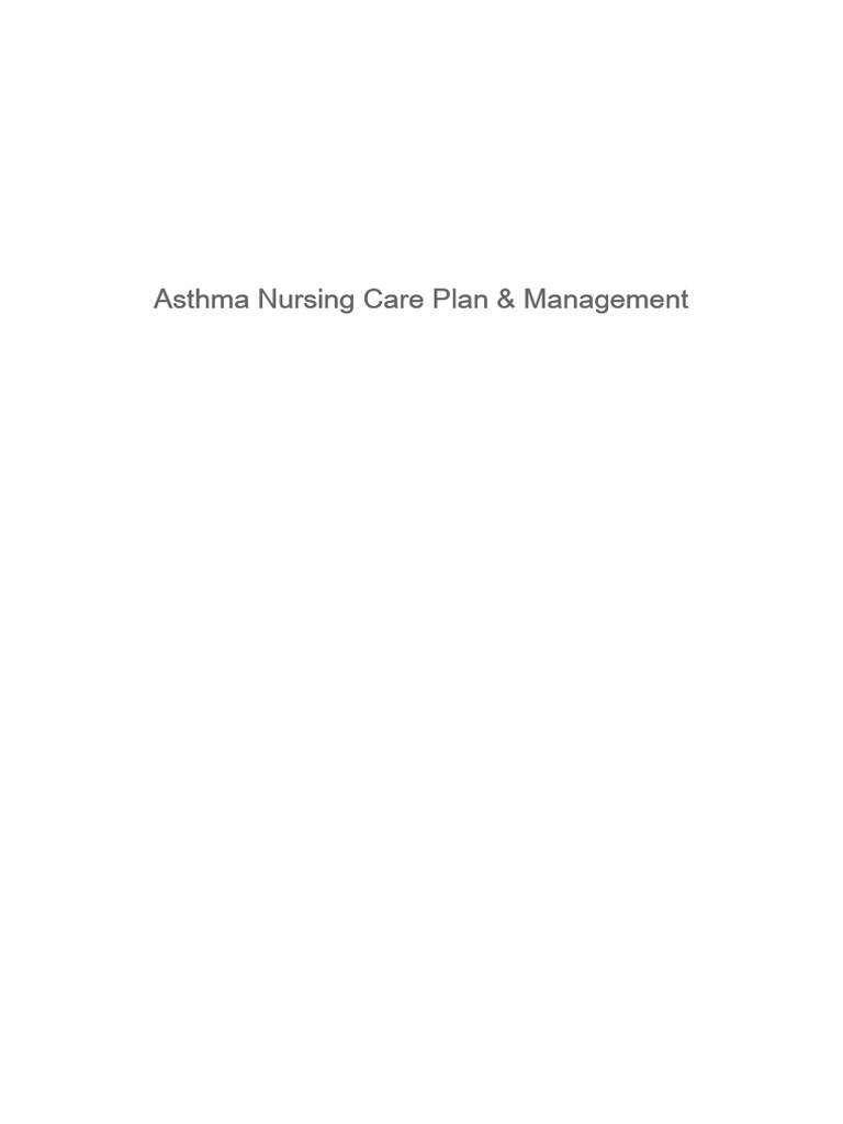 Asthma Nursing Care Plan Management | PDF | Asthma | Allergy