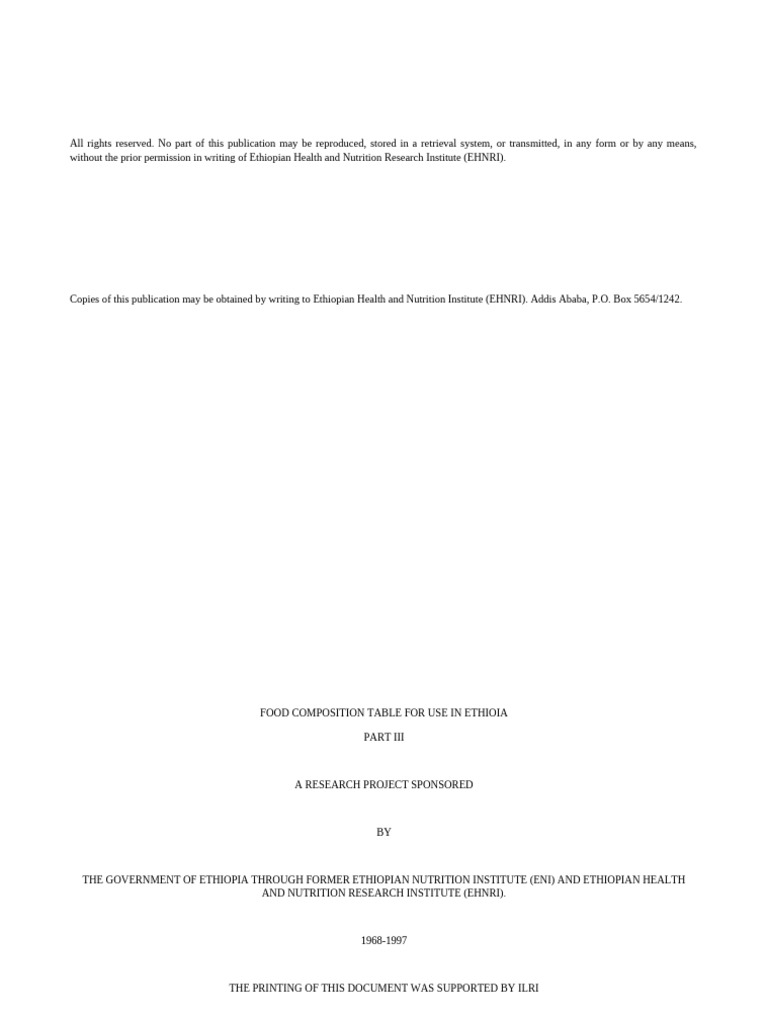 Food Composition Table Part II | PDF | Drink | Vitamin