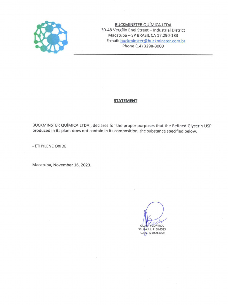 Dec. Ethylene Oxide | PDF