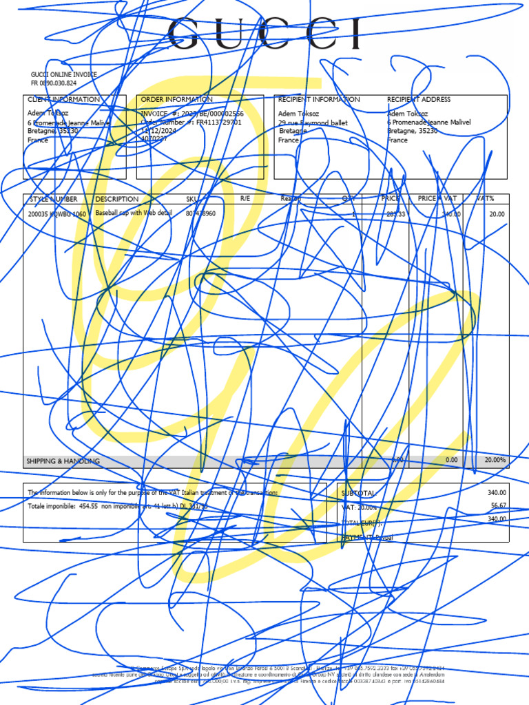 Facture GUCCI | PDF