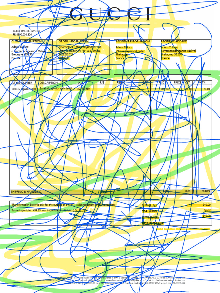 Facture GUCCI | PDF