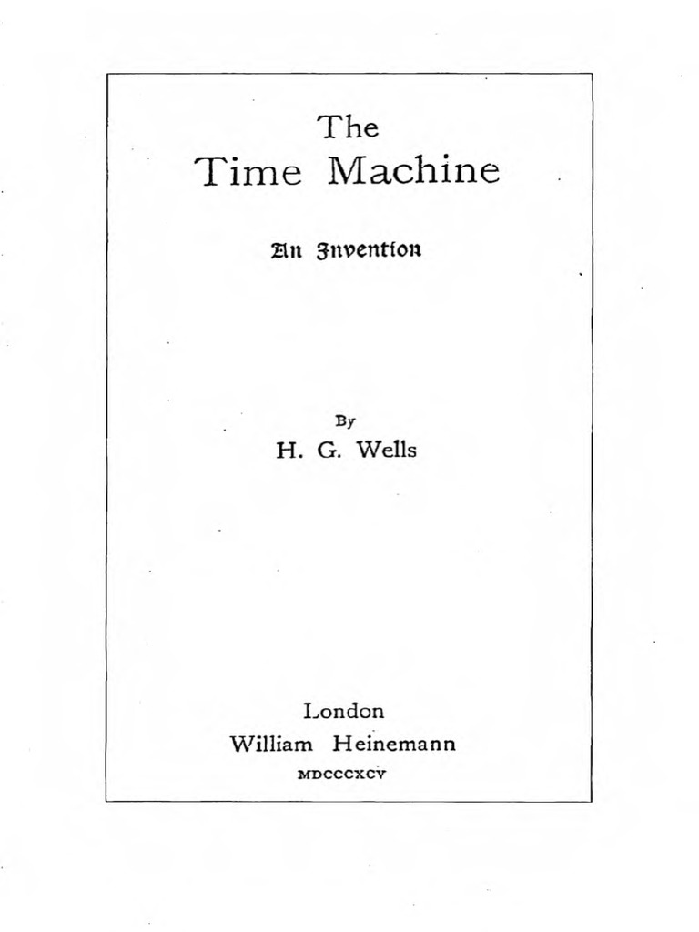 The Time Machine | PDF | The Time Machine | Dimension
