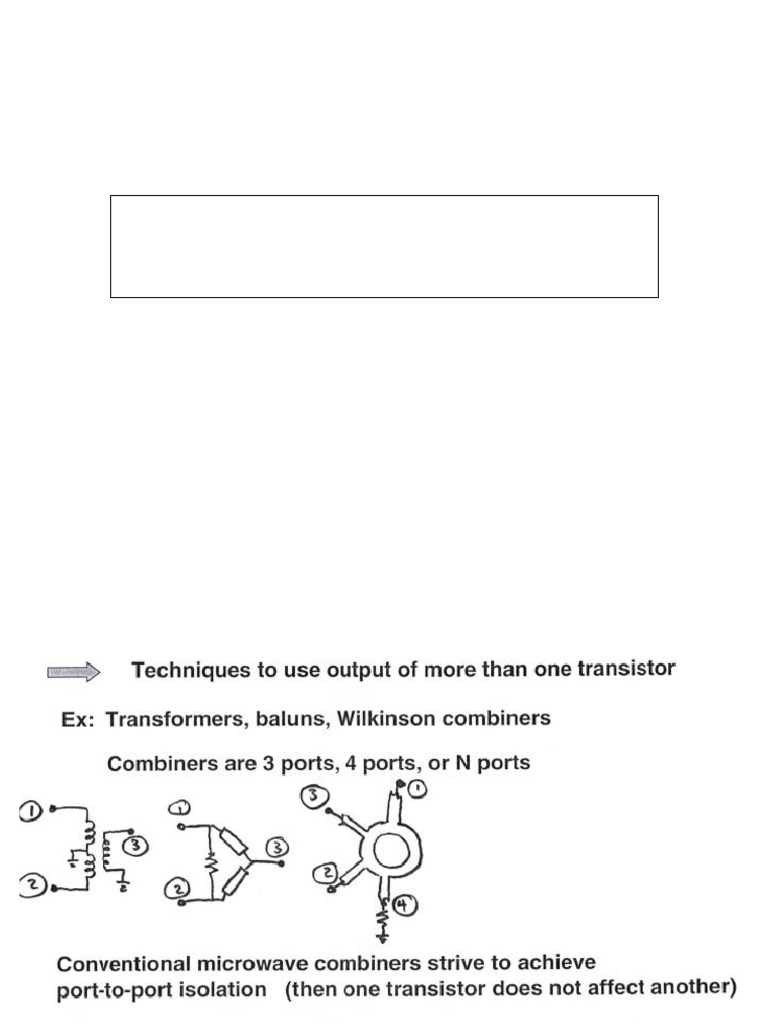 Lecture16 Power Combiners | PDF | Transformer | Amplifier