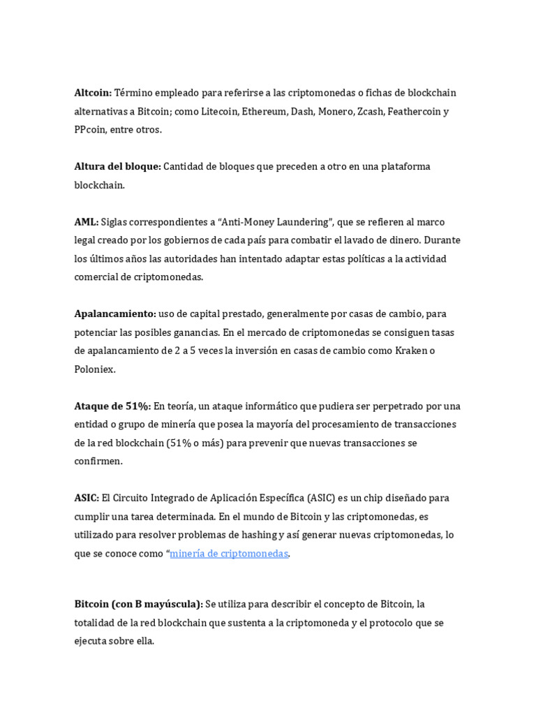 Glosario de Términos | PDF | Bitcoin | Criptomoneda
