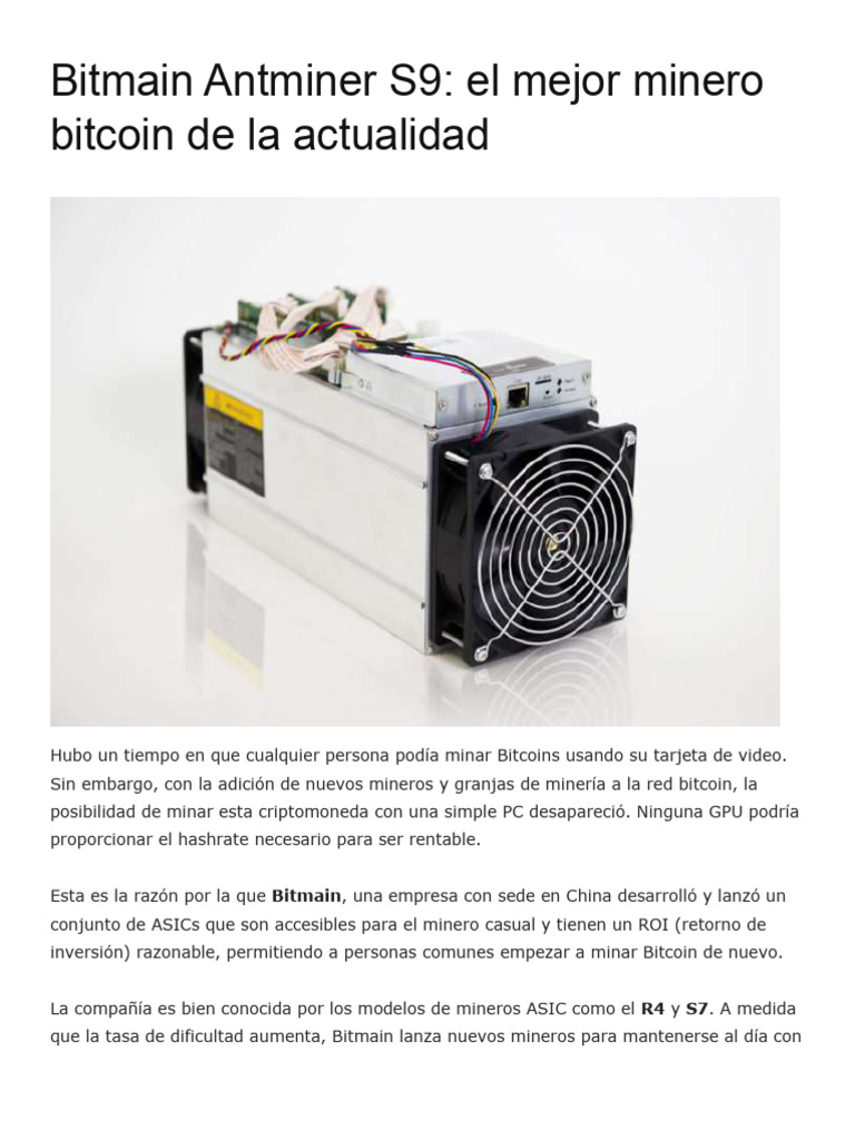 Bitmain Antminer S9 | PDF | Bitcoin | Circuito integrado