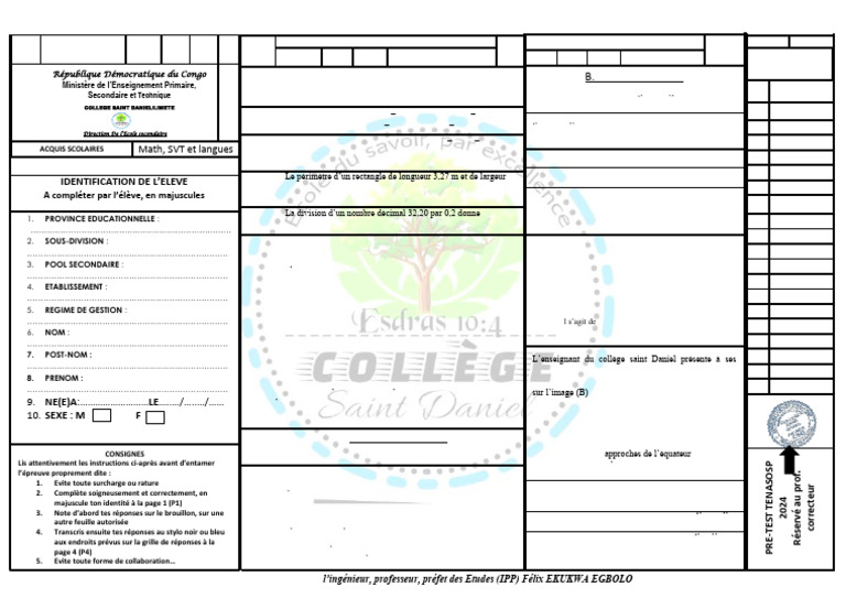 Questionnaire Tenasosp 2024 | PDF | Organismes