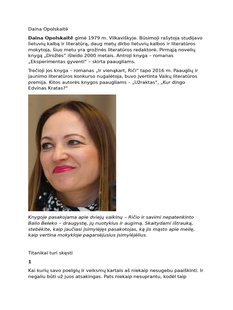 Daina Opolskaite | PDF