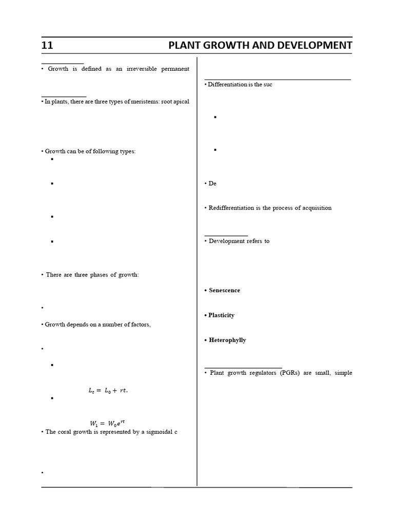 11 Plant Growth and Development | PDF | Plant Hormone | Auxin