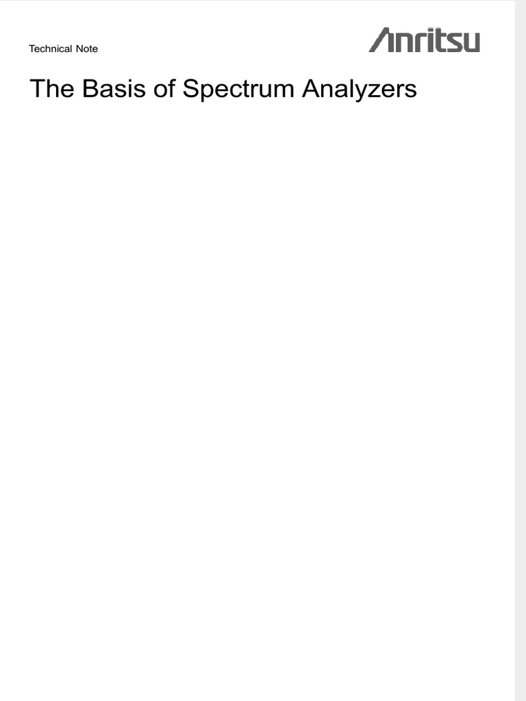 Dokumen - Tips - Spectrum Analyzer Basics | PDF | Acoustics | Computer Engineering