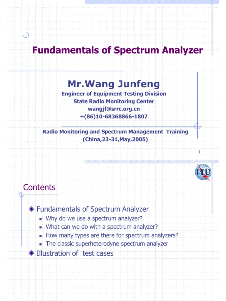 Dokumen - Tips Fundamentals of Spectrum Analyzer | PDF | Spectral Density | Wireless