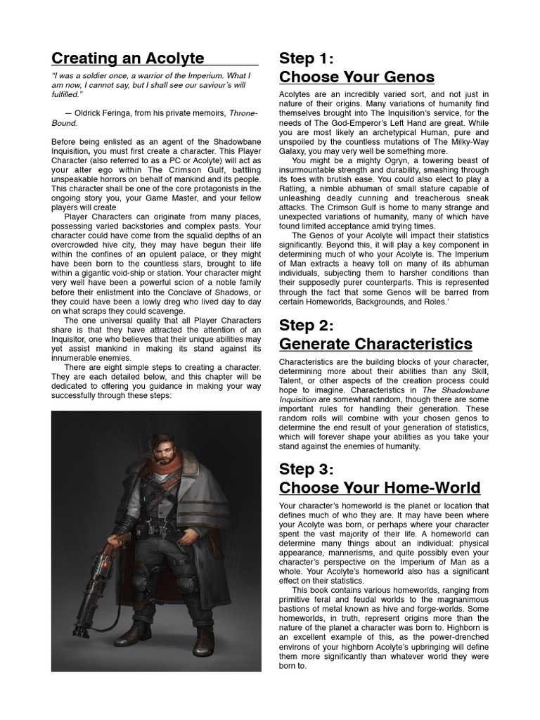 Create a Shadowbane Acolyte Guide | PDF | Human