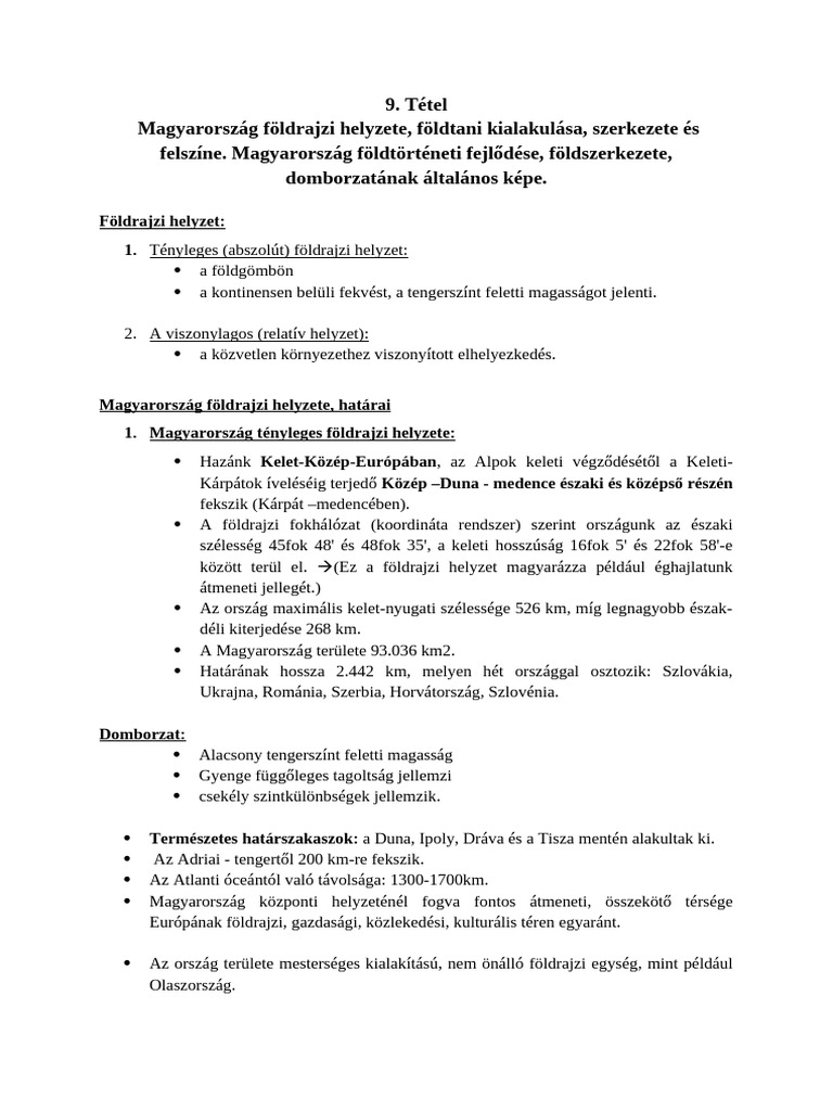9 - Tétel | PDF