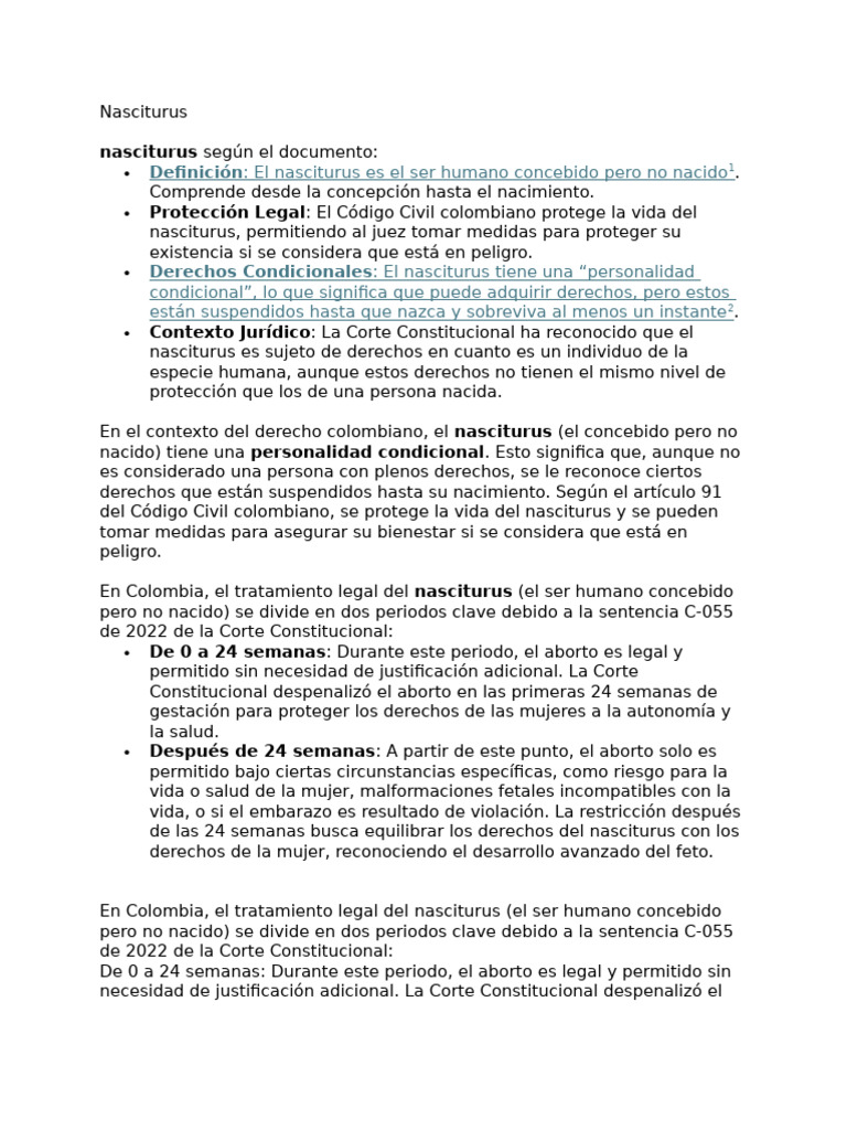 Nasciturus | PDF | Aborto | El embarazo