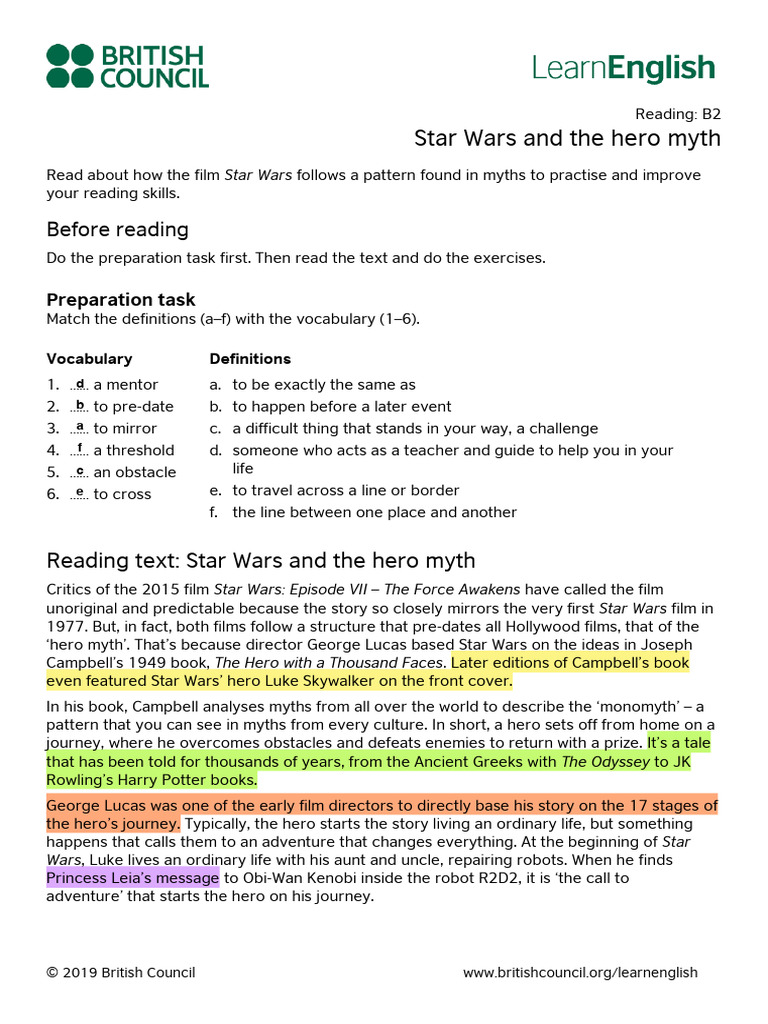 The Hero Myth-2 | PDF | Luke Skywalker | Obi Wan Kenobi