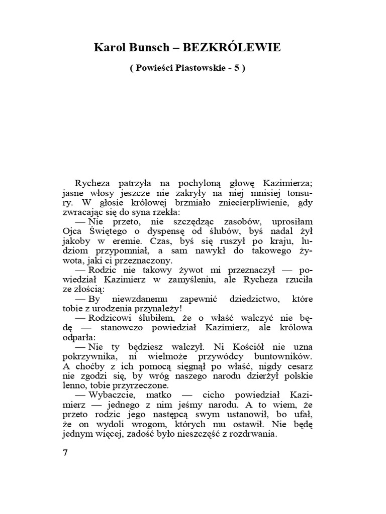 PH-Bunsch Karol - PP 05 - Bezkrólewie | PDF