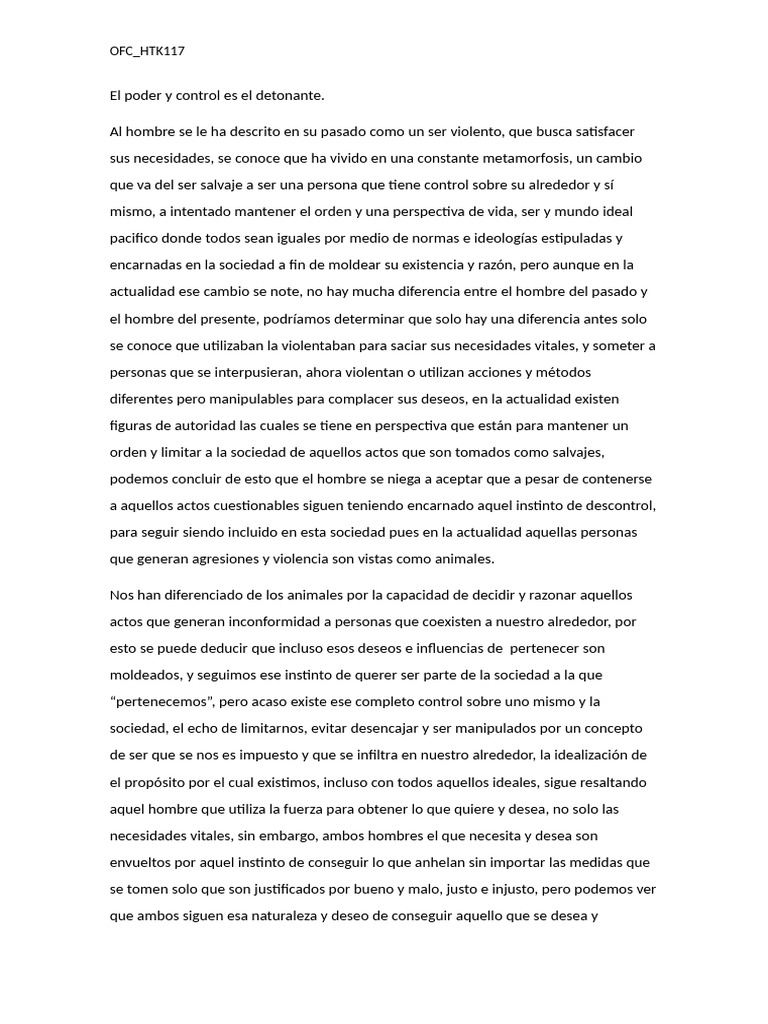 Poder y control | PDF | Sociedad | Violencia