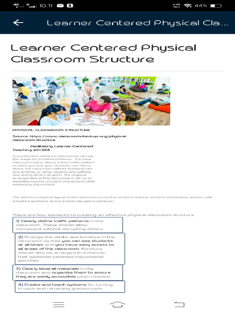 Learner Centered Classroom | PDF