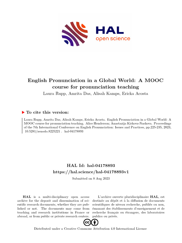 EPIP7Proc 2023 Rupp Et Al | PDF | Accent (Sociolinguistics) | English Language