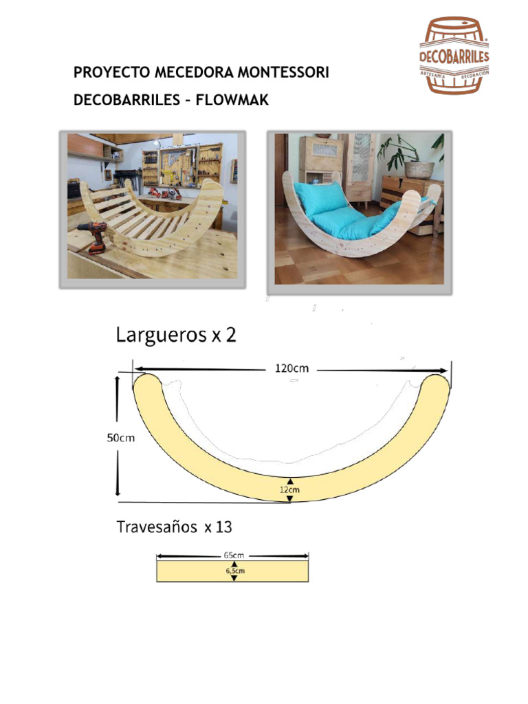 Plano Mecedora Montessori Decobarriles Flowmak | PDF