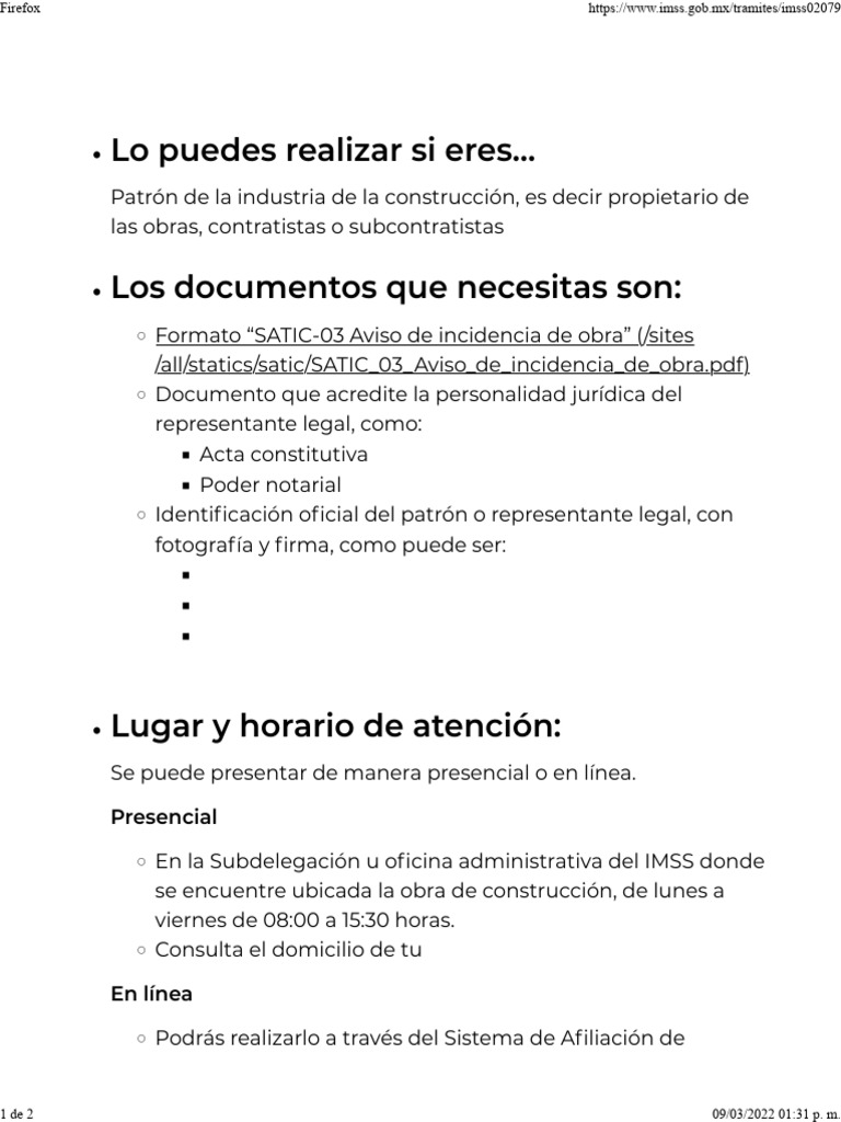 Formato SATIC-03 para Aviso de Incidencia | PDF
