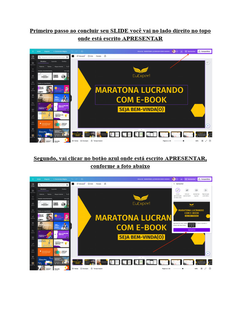 tutorial_como_apresentar_os_seus_slides_no_canva_para_gravacao | PDF