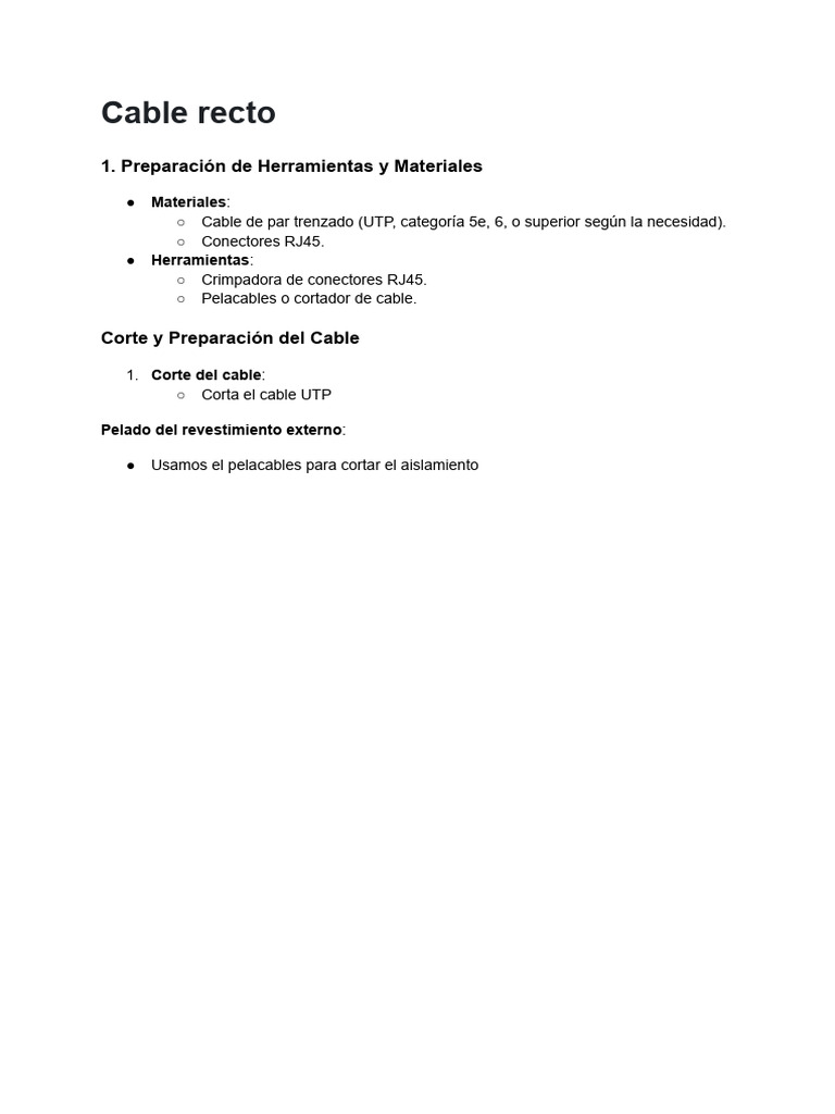 Cable Recto | PDF