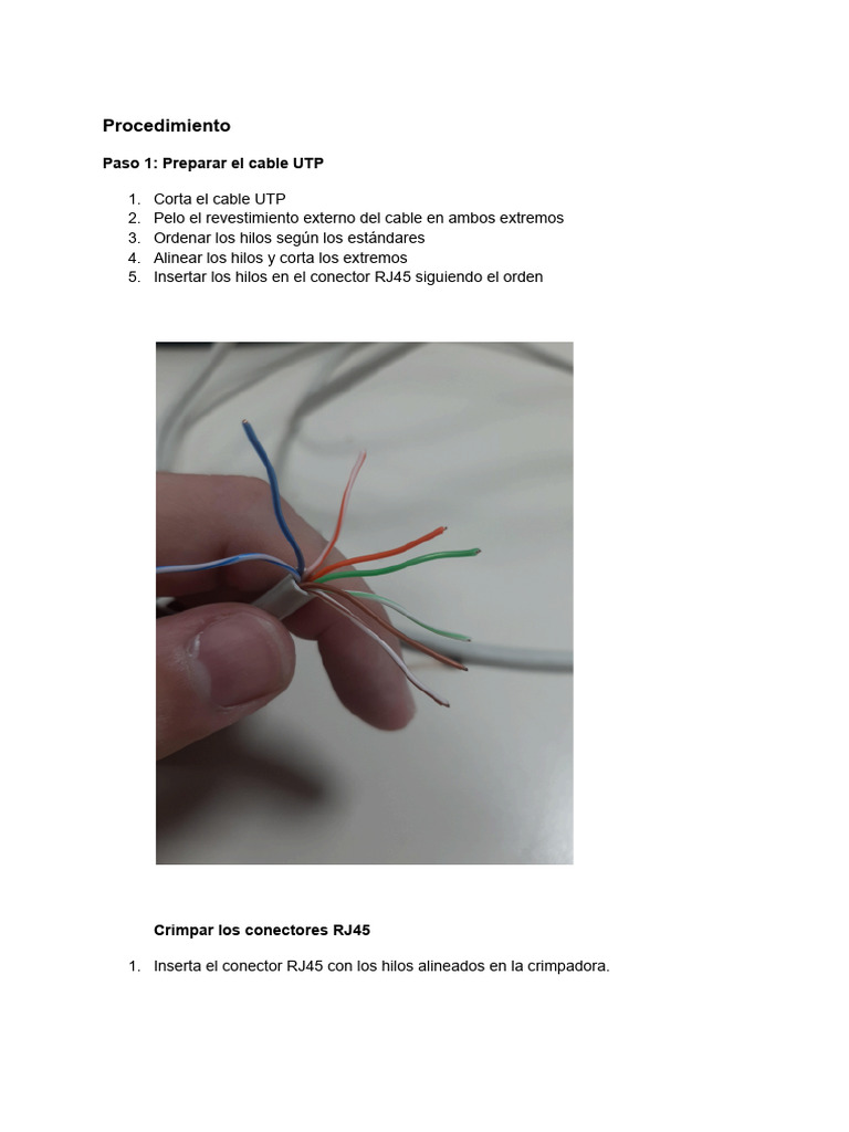 Guía para Crimpar Cables UTP | PDF
