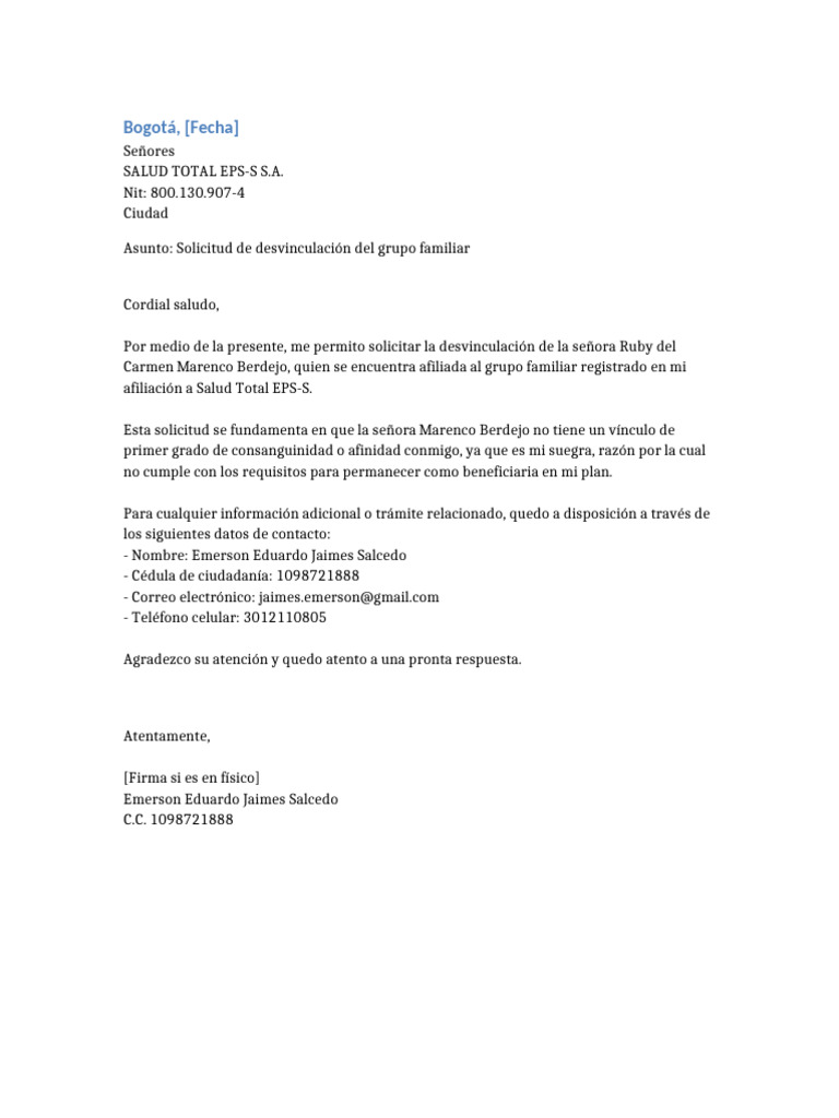 Solicitud_Desvinculacion_Ruby | PDF