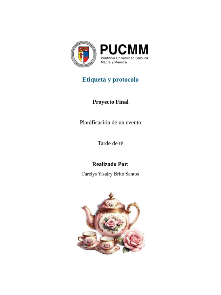 Planificación de Tarde de Té Bridgerton | PDF | Té