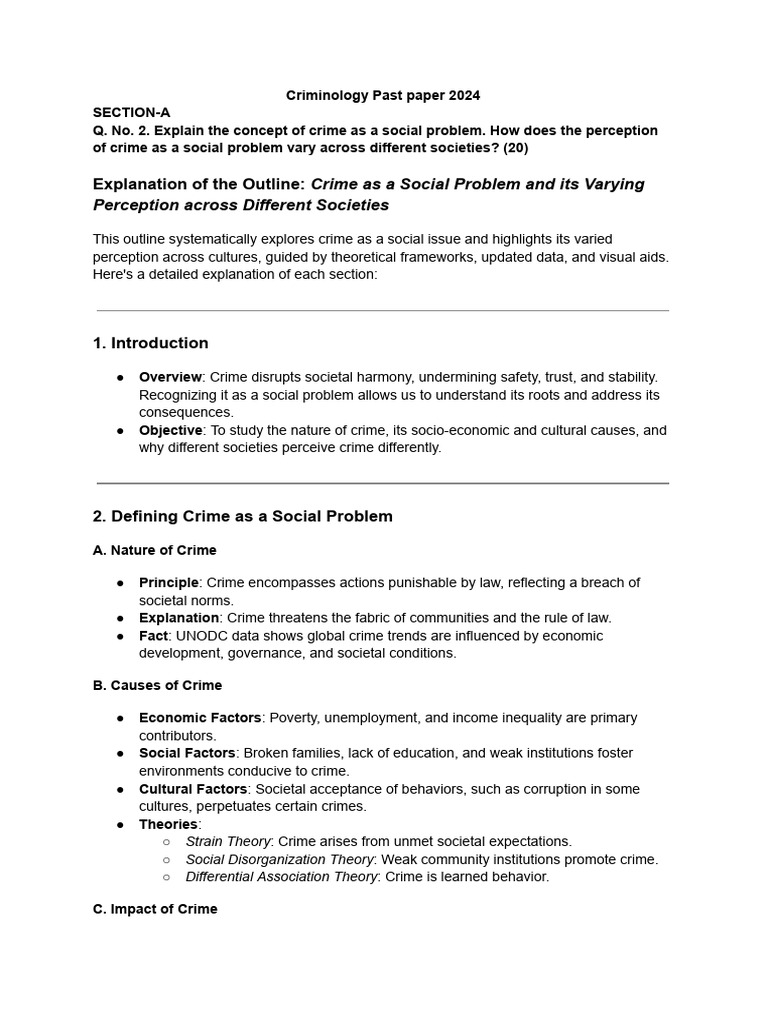 Criminology Past Paper 2024 | PDF | Juvenile Delinquency | Deviance ...