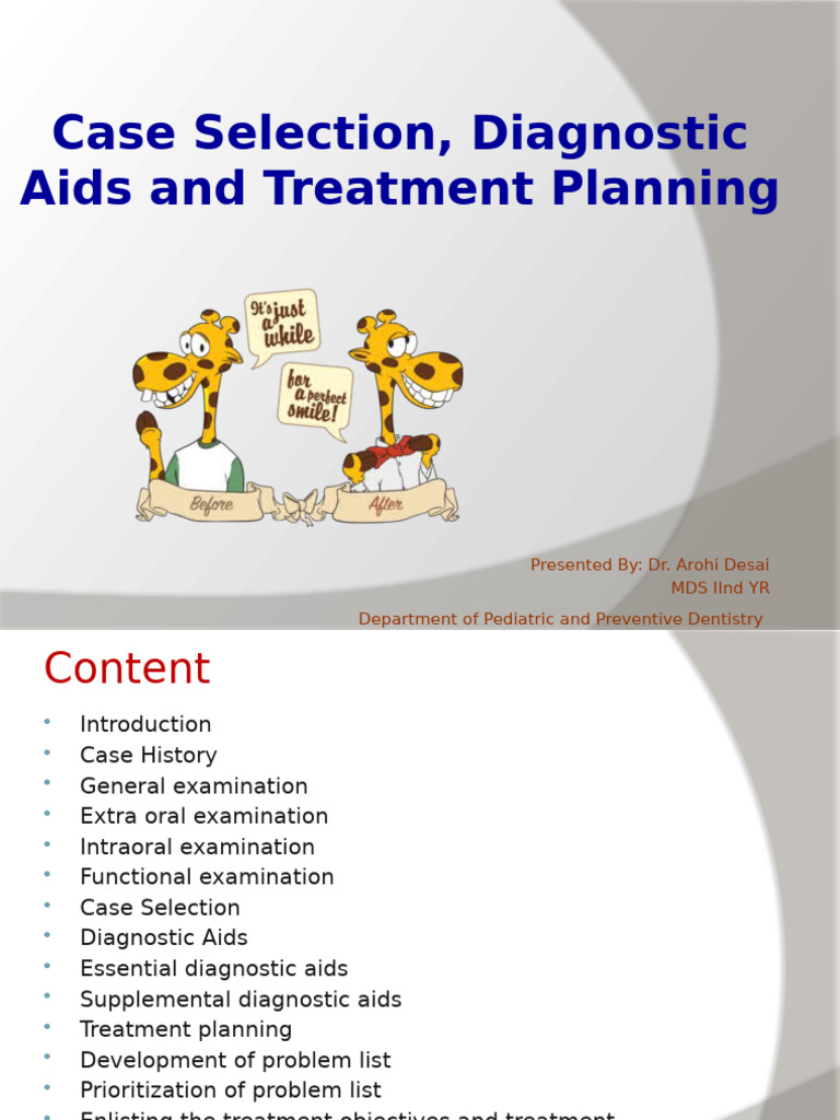 Case Selection, Diagnostic Aids and Treatment Planning | PDF | Medical ...