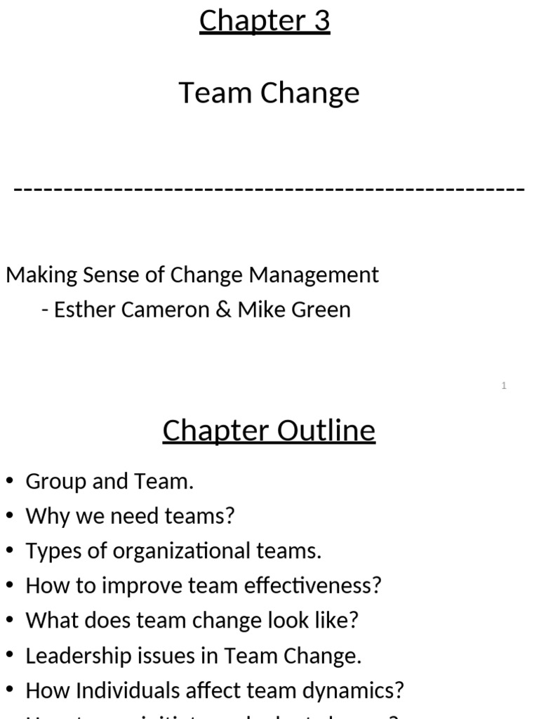 Change Mgt 3 | PDF | Leadership | Goal
