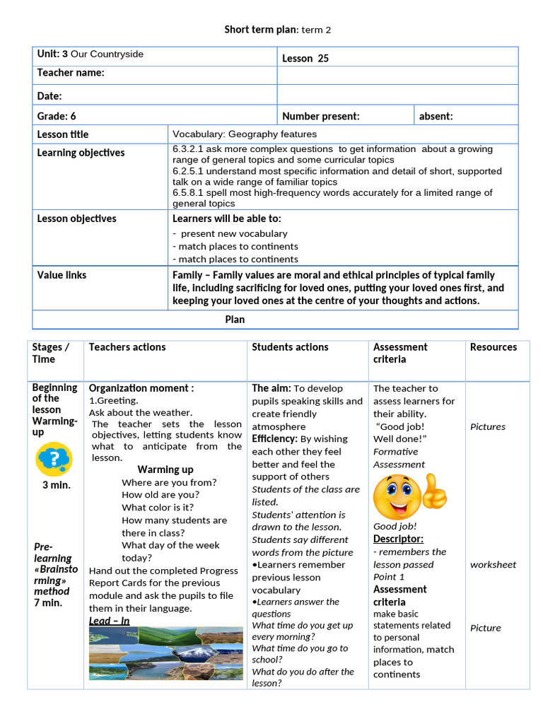 LP Excel GR 6 Term 2 | PDF | Curriculum | Vocabulary