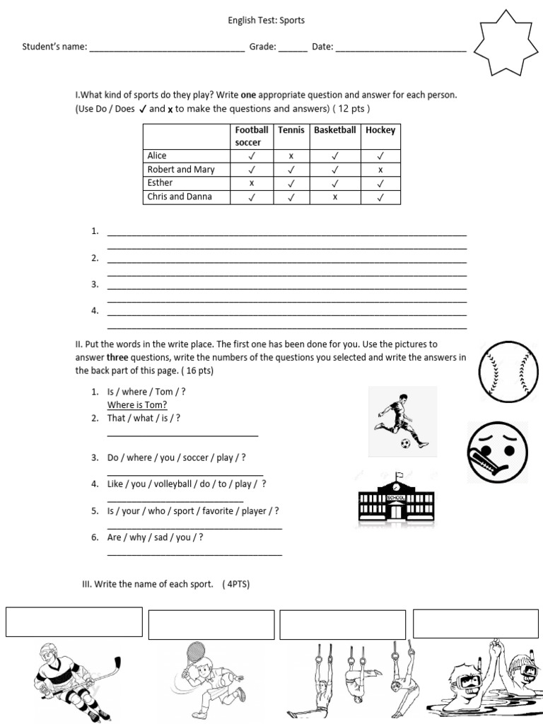 English Test 5th Grade PDF | PDF
