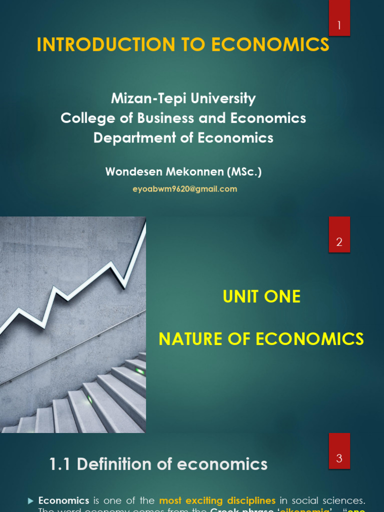 Introduction to Economics Unit 1-Nov 2024 | PDF | Economics | Capitalism