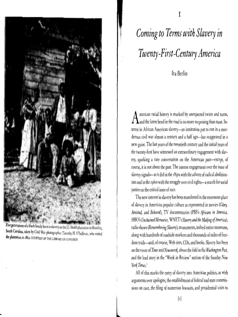 Slavery and Public History | PDF | Slavery In The United States | Slavery