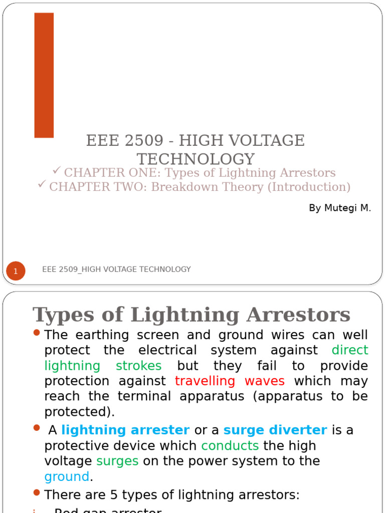 Types of Lightning Arrestors Explained | PDF | Electrical Breakdown ...