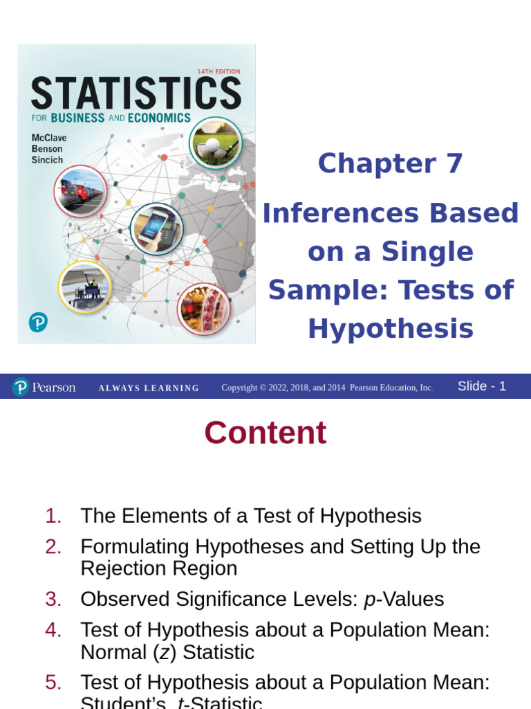 Msb14e PPT ch07 | PDF | Statistical Hypothesis Testing | P Value