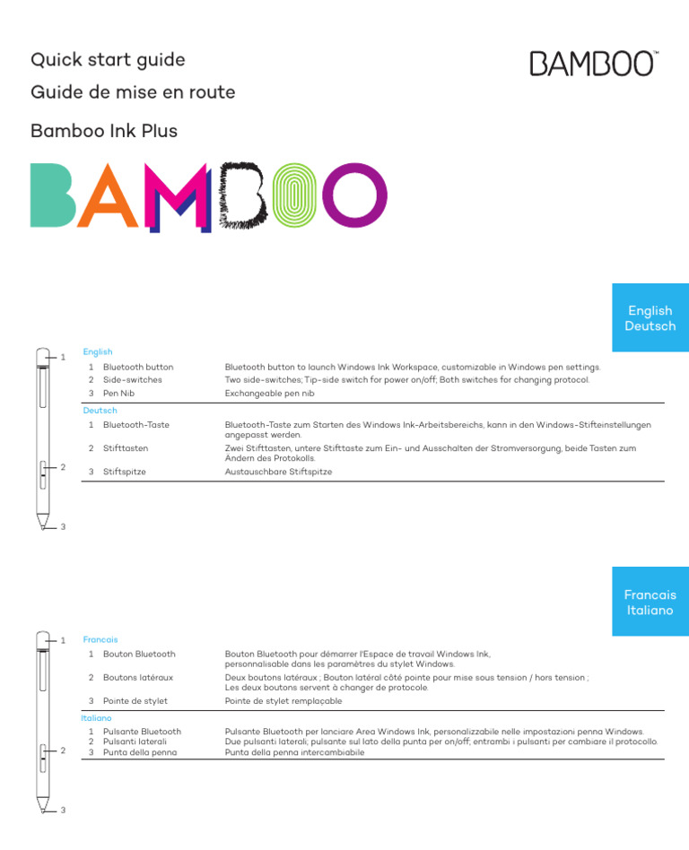Web QSG Bamboo Ink Plus | PDF