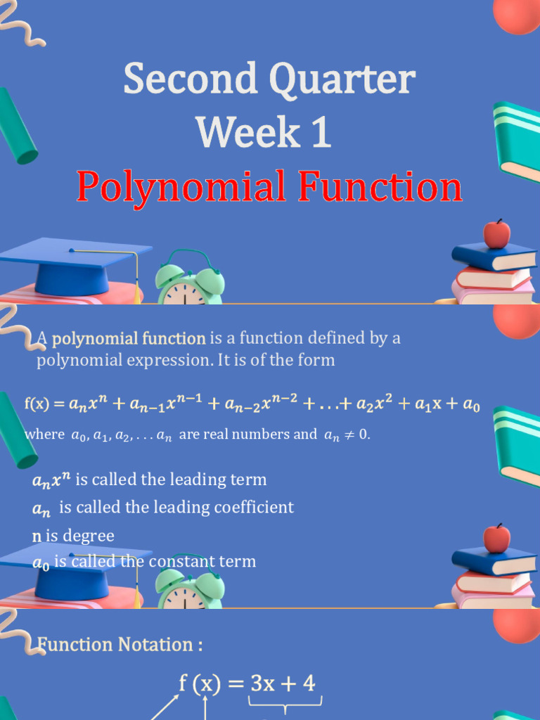 Q2W1 Polynomial Function | PDF | Polynomial | Factorization