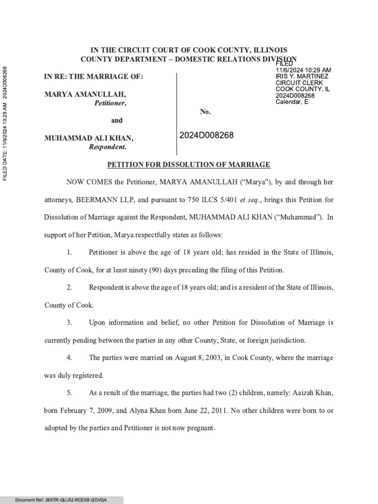 Petition For Dissolution of Marriage | PDF