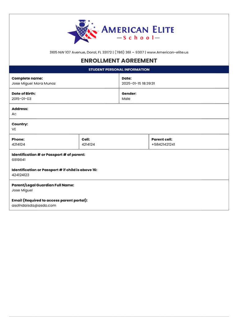 Student Enrollment Agreement | PDF