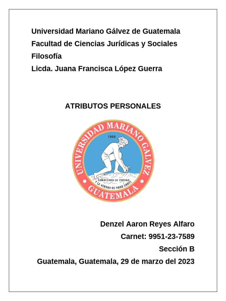 Atributos Personales y su Aplicación | PDF | Guatemala
