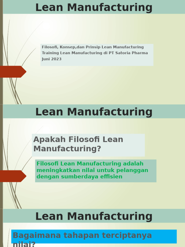 Filosofi Lean Manufacturing | PDF