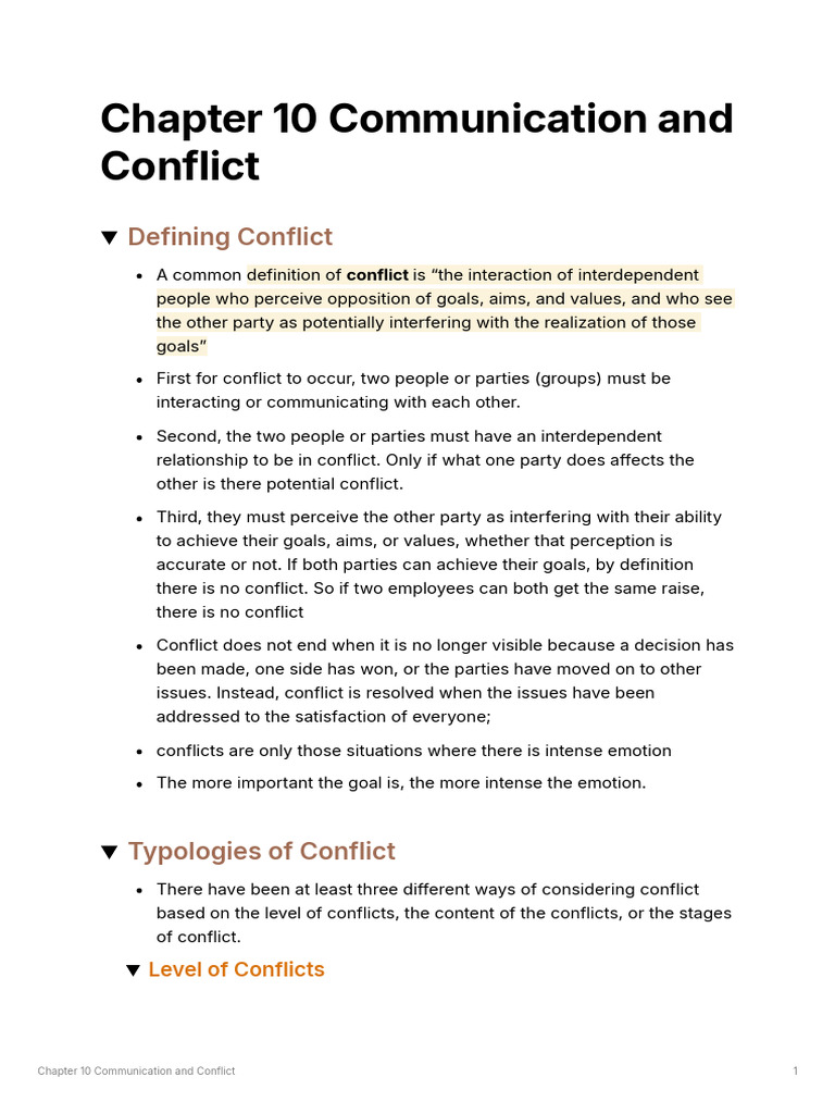 chapter 10 Communication and Conflict | PDF | Bullying | Sexual Harassment