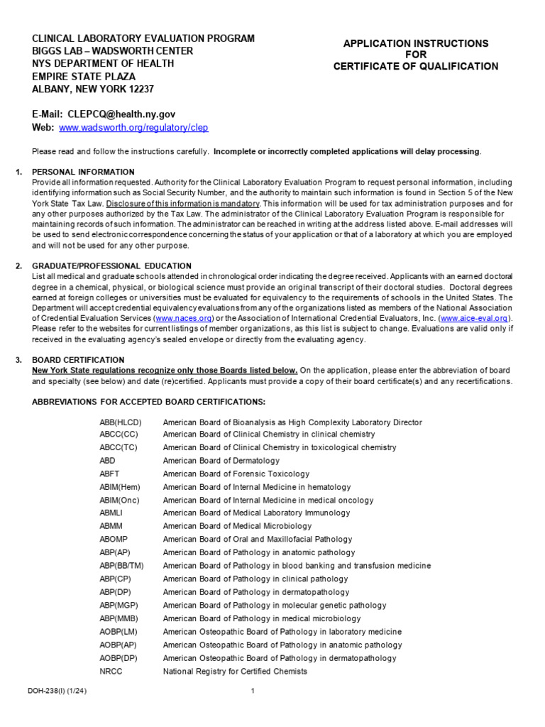 CQ - Initial - App - Inst - 01262024 | PDF | Pathology | Residency ...