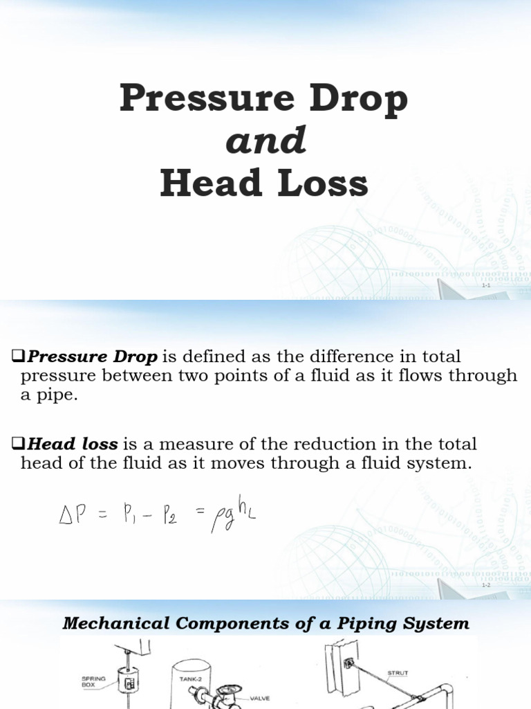 2B Pressure and Head Loss | PDF | Pressure | Dynamics (Mechanics)