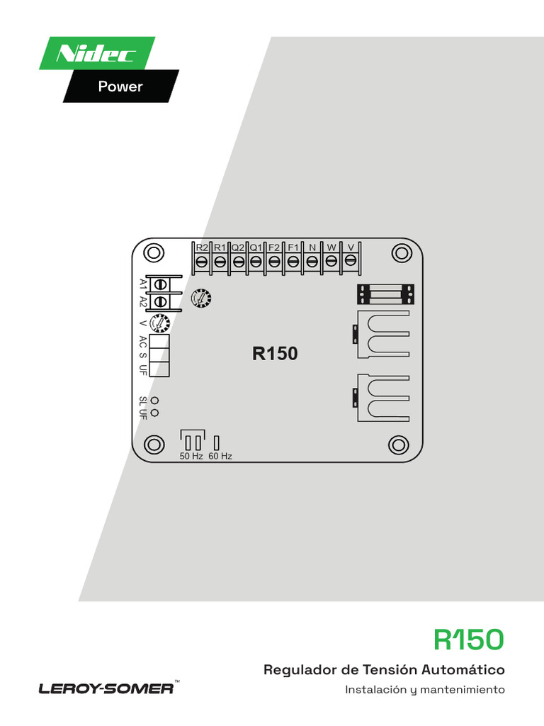 Manual de Instalación R150 AVR | PDF | Corriente alterna | Generador ...