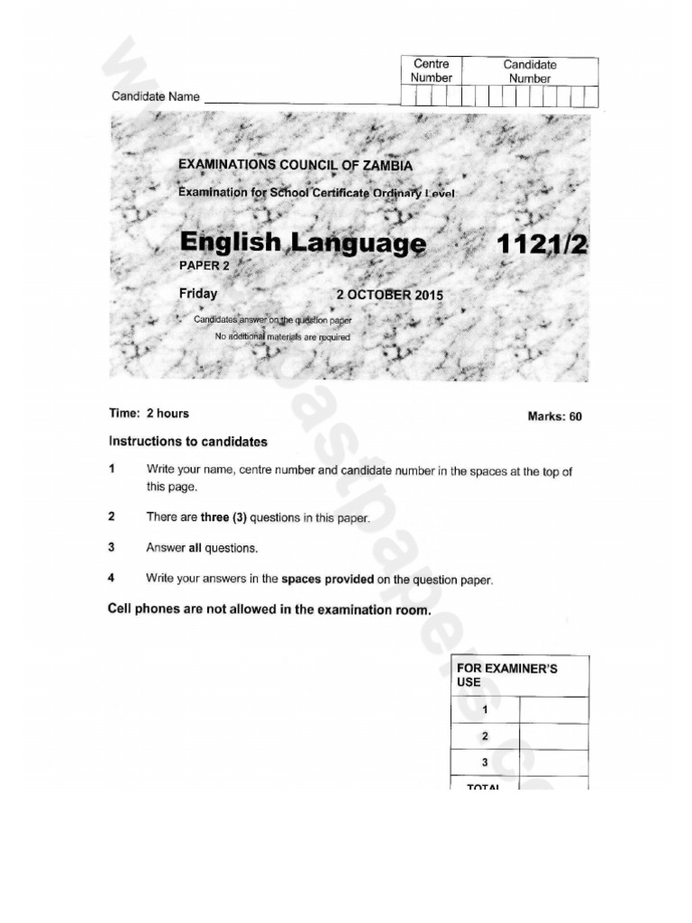 g12 English p2 2015 | PDF